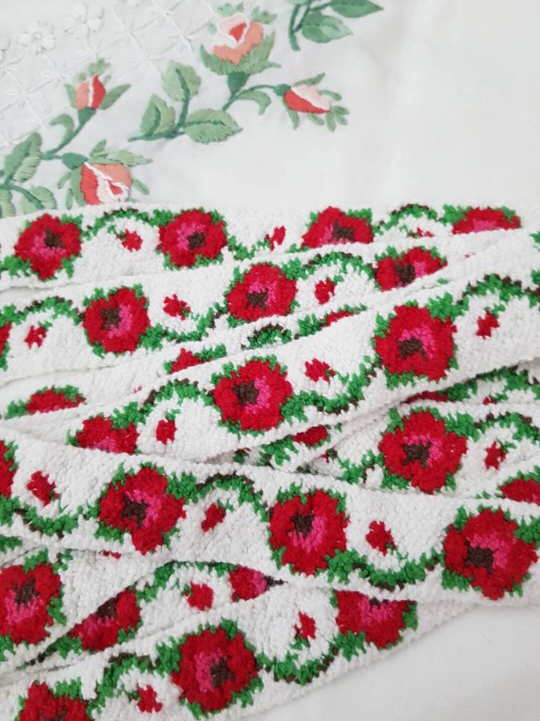 Gorgeous Woven Vintage Roses Trim - Etsy