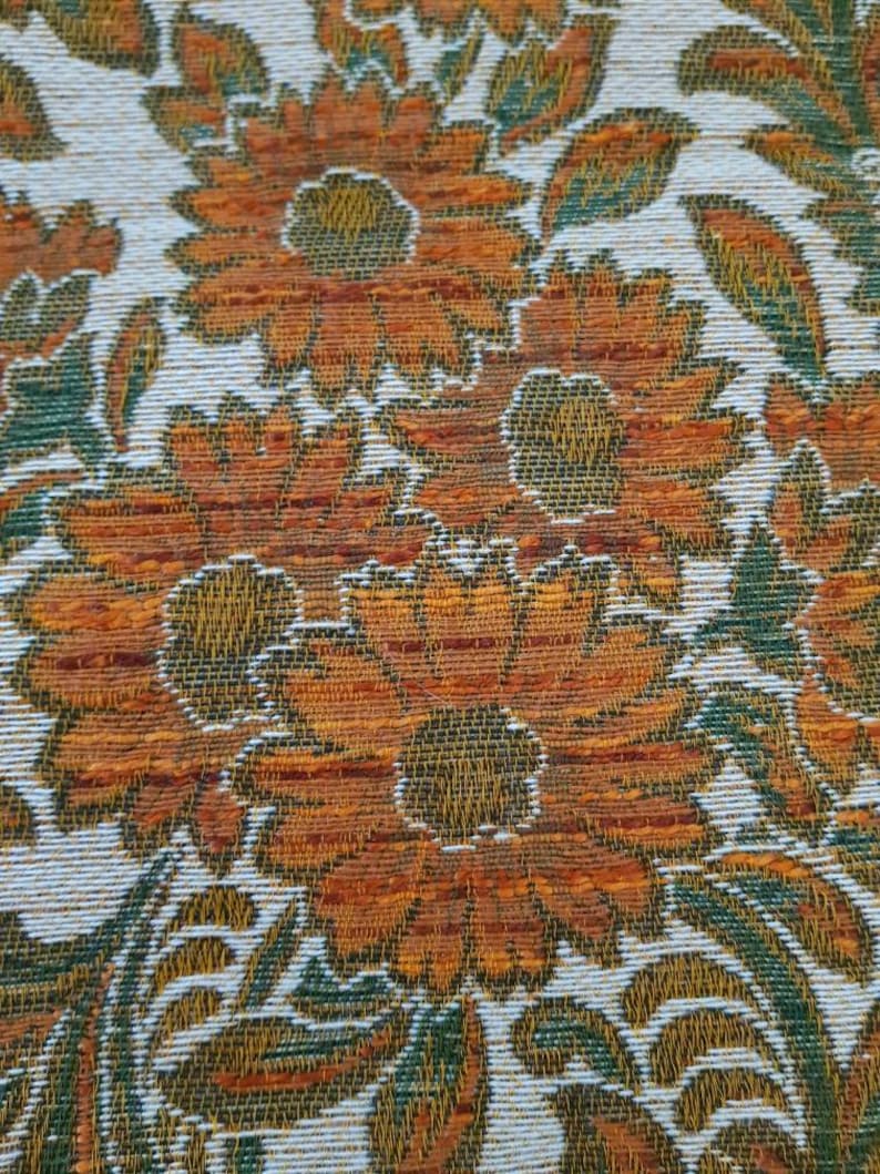 Beautiful Vintage Upholstery Fabric for Your Autumnal / Halloween ...