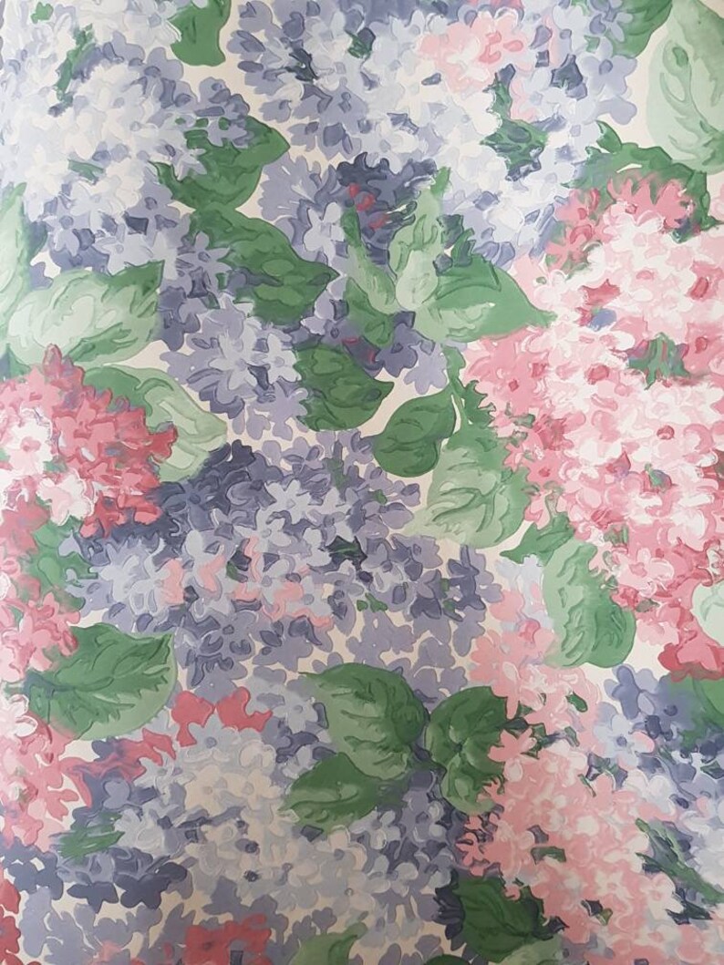 Authentic Vintage Sanderson Wallpaper With Beautiful Floral Pattern - Etsy