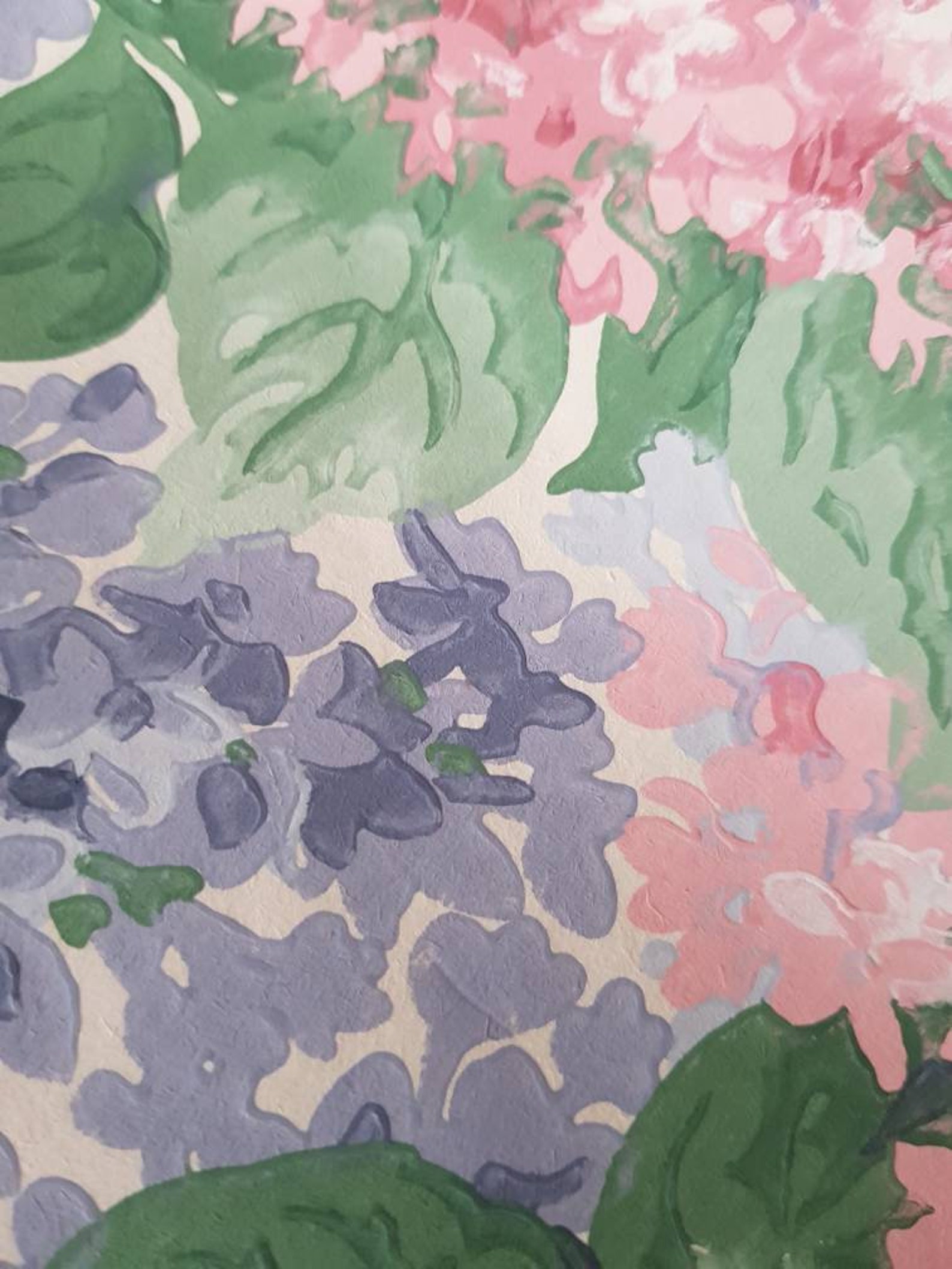 Authentic Vintage Sanderson Wallpaper With Beautiful Floral Pattern - Etsy