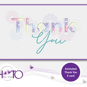 Electronic Thank You Card, Animated Digital Thank You E Card for Phone ...