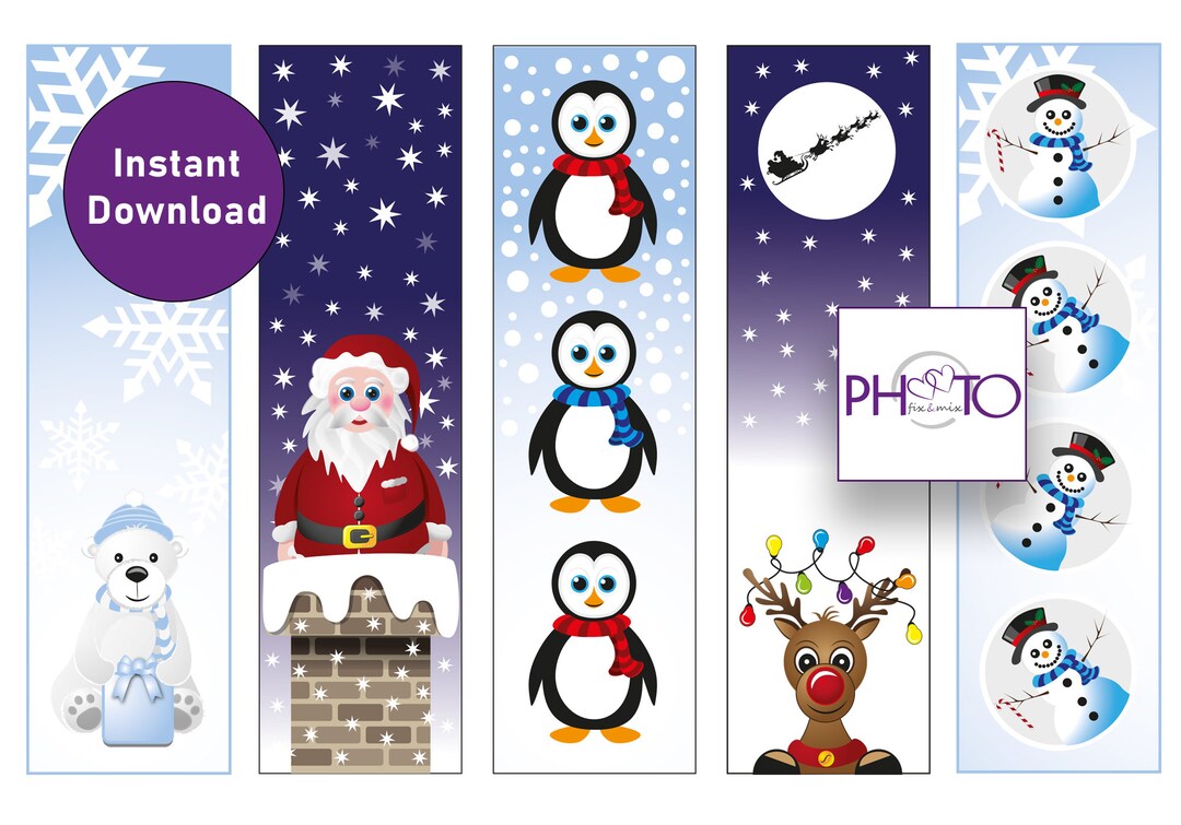 Christmas Bookmarks, Christmas Stocking Fillers, Festive Holiday ...