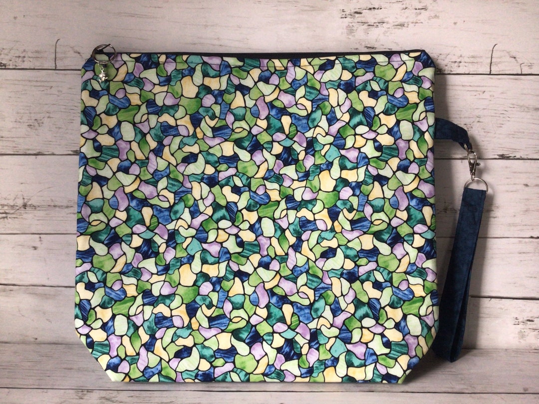 Extra Large Stained Glass Knitting Project Bag. - Etsy