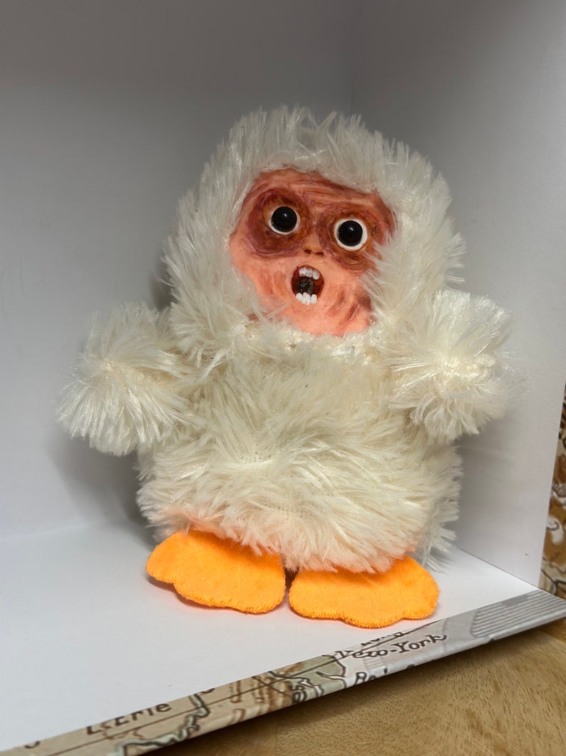 Sick Face Duck Teddy Strange Sculpture Odd Figure Strange Unique Gift ...
