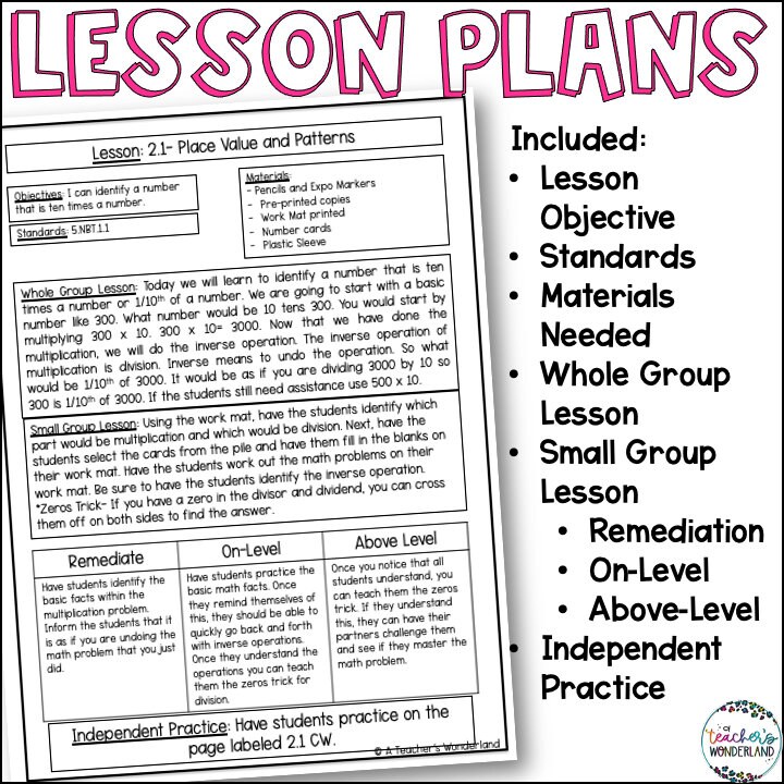 Whole Number Division Fifth Grade Guided Math Lessons & Small Groups - Etsy