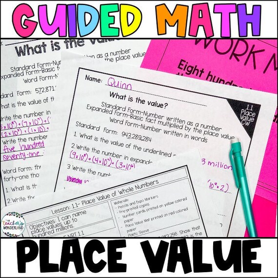Place Value and Multiplication Fifth Grade Guided Math - Etsy