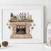 Farmhouse Christmas Clipart. Rustic Christmas. Christmas Fireplace ...