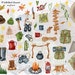 Camping Watercolor Clipart. Woodland Camping Clipart. Watercolor Wild ...