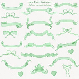 Crests Clipart. Wedding Crests. Watercolor Crests. Watercolor Green ...