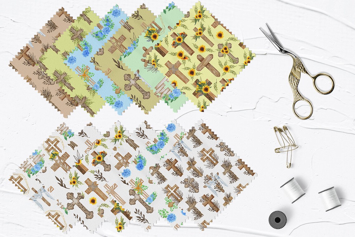 Religious Digital Paper. Christian Easter Seamless Patterns. - Etsy