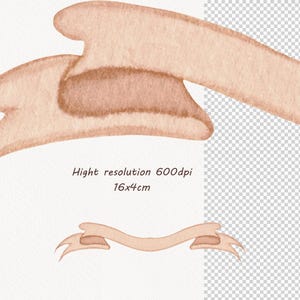 Title Banners Clipart. Hand Drawn Watercolor Ribbons Clipart ...