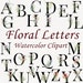 Wild Floral Alphabet Clipart. Wild Flowers Numbers Watercolor Spring ...