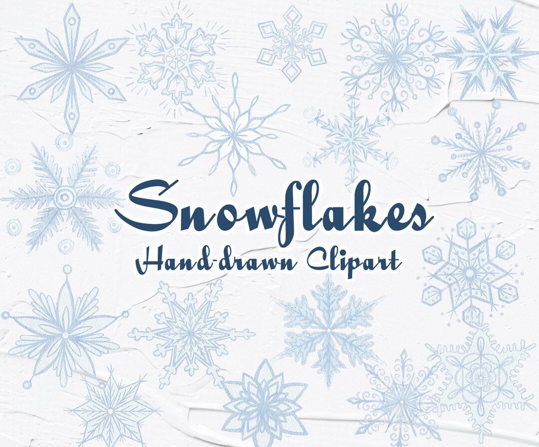 Snowflakes Clipart. Christmas Clipart. Watercolor Snowfkake ...
