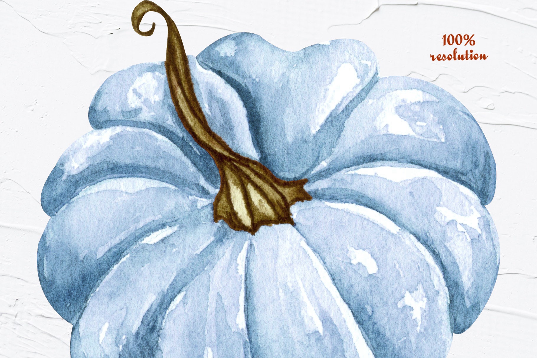 Blue Pumpkin Clipart. Watercolor Pumpkin Clipart. Pumpkin Frame. Autumn ...