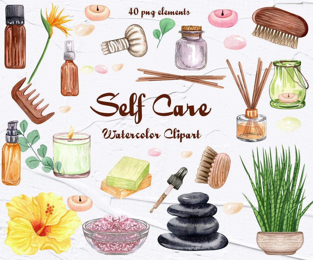 Selfcare Clipart. Aromatherapy Clipart. Watercolor Spa Clipart ...