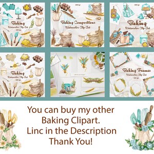 Baking Tools Watercolor Clipart. Baking Supplies Illustration ...