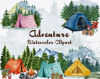 Camping Svg Clipart. Woodland Camping Clipart. Vector Wild Camping ...