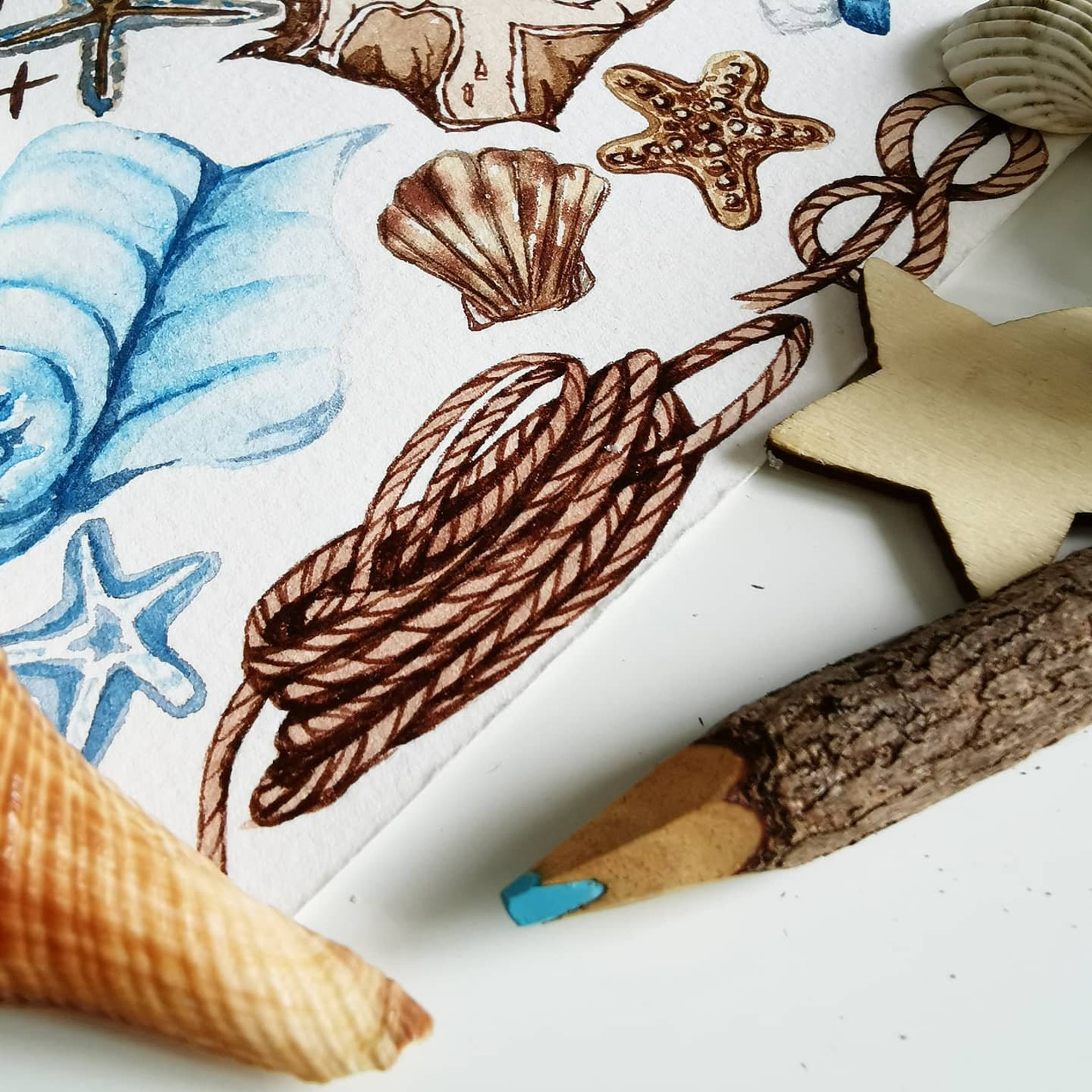 Nautical Watercolor Clipart. Ocean Watercolor Clipart. Marine Clipart ...