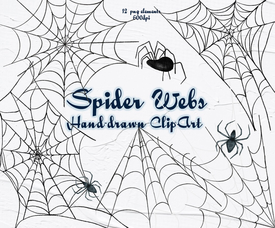 Spiderwebs Halloween Clipart. Watercolor Spiderweb Clipart. Spider Webs ...