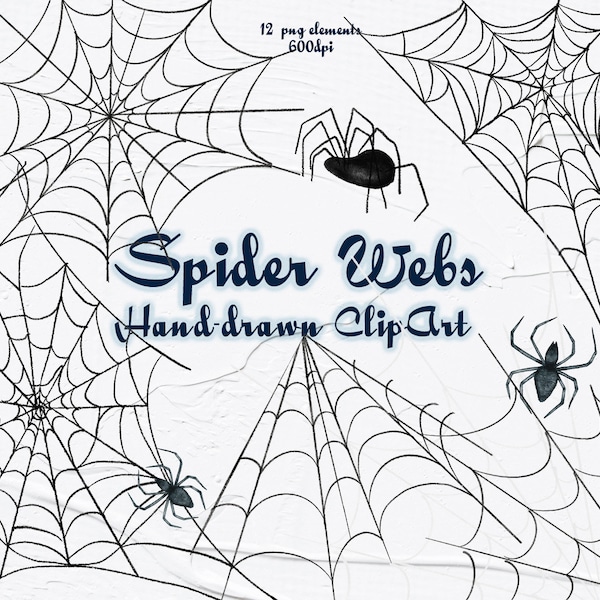 Spider Clipart - Etsy