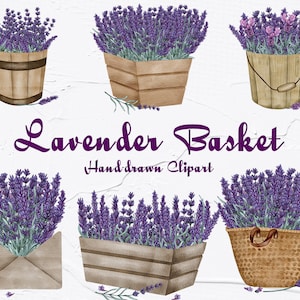 Watercolor Lavender Clipart. Vintage Lavandula Clipart. Rusty Farmhouse ...