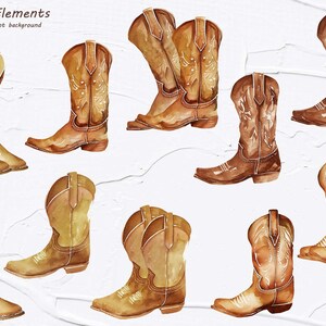 Cowboy Boots Clipart. Floral Boots Clipart. Country Clipart. Rustic ...