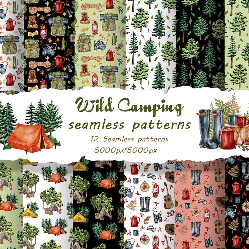 Camping Wallpaper - Etsy