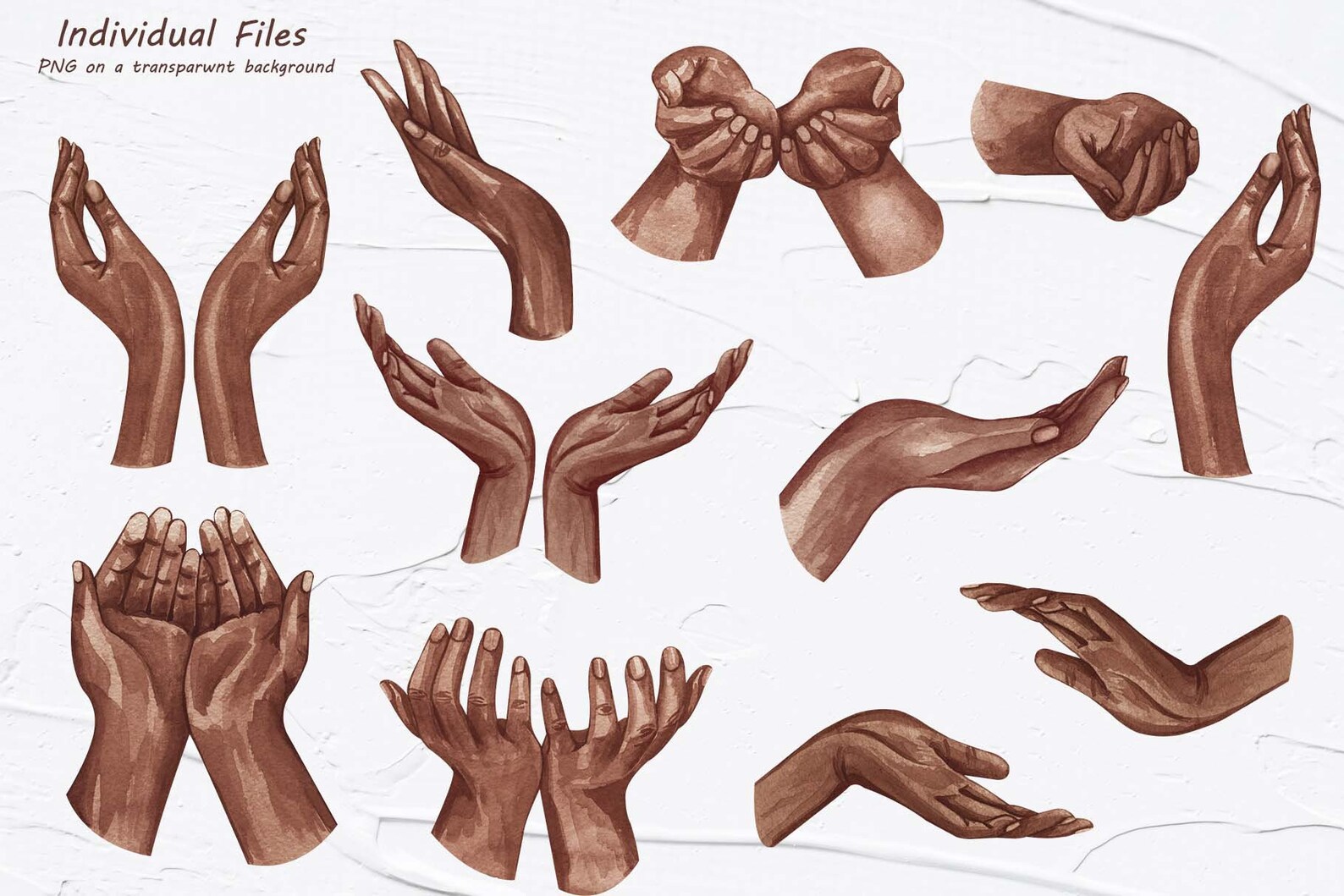 Hands Watercolor Clipart. Family Hands Clipart. Holding Hands. Family ...