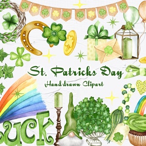 St Patricks Day Clipart. Watercolor Saint Patrick's Day Clipart ...