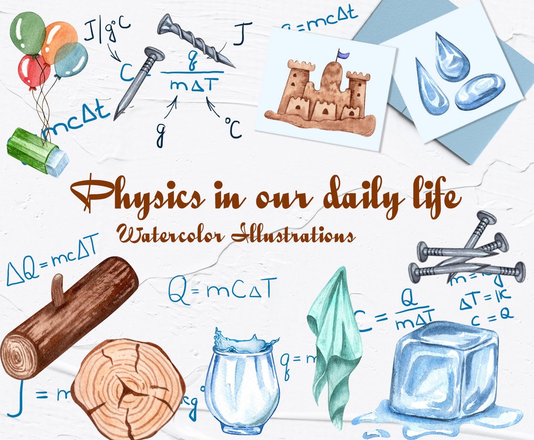 Physics Watercolor Clipart, Back to School, Chemistry, Experiments ...