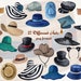 Summer Hats Watercolor Clip Art. Fashion Outfit Clipart. Women Hats ...