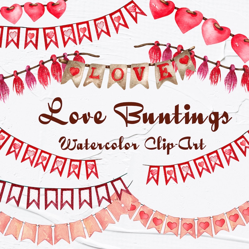 Valentine Bunting - Etsy