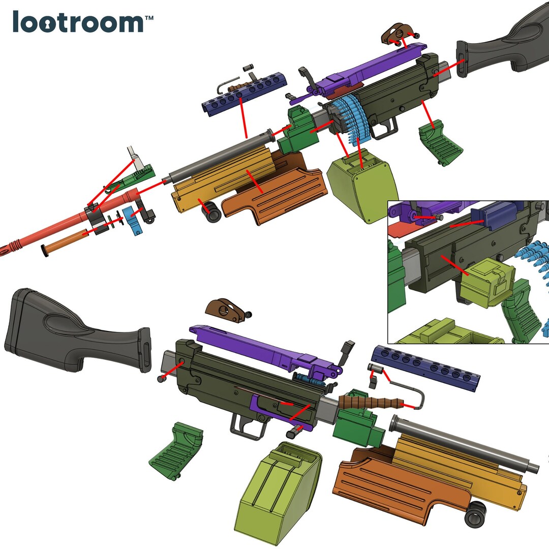 Rust M249 3d STL Files Ready to Slice 3d Printer Instant Delivery - Etsy