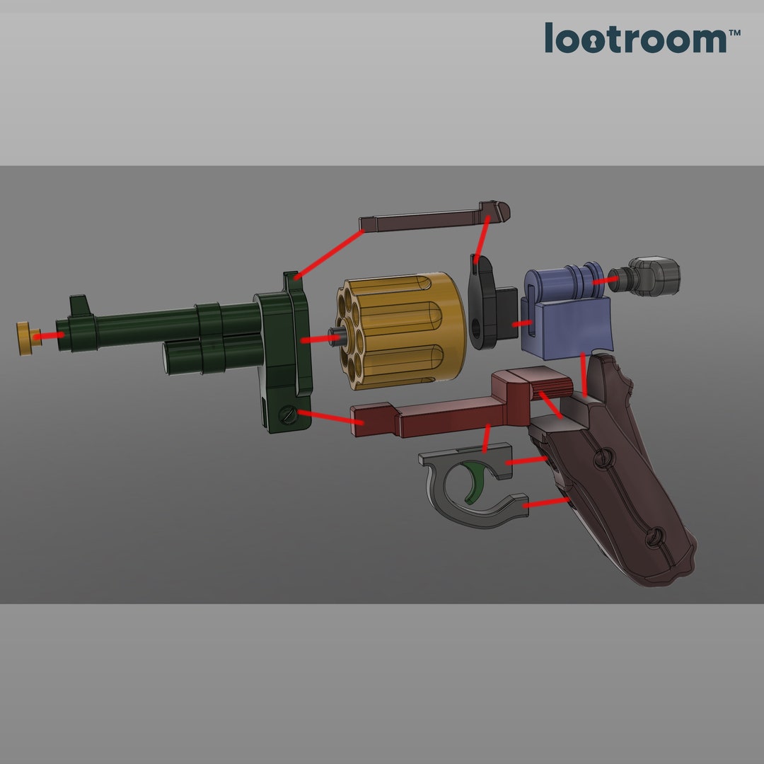 Rust Revolver 3d STL Files Ready to Slice 3d Printer Instant Delivery ...