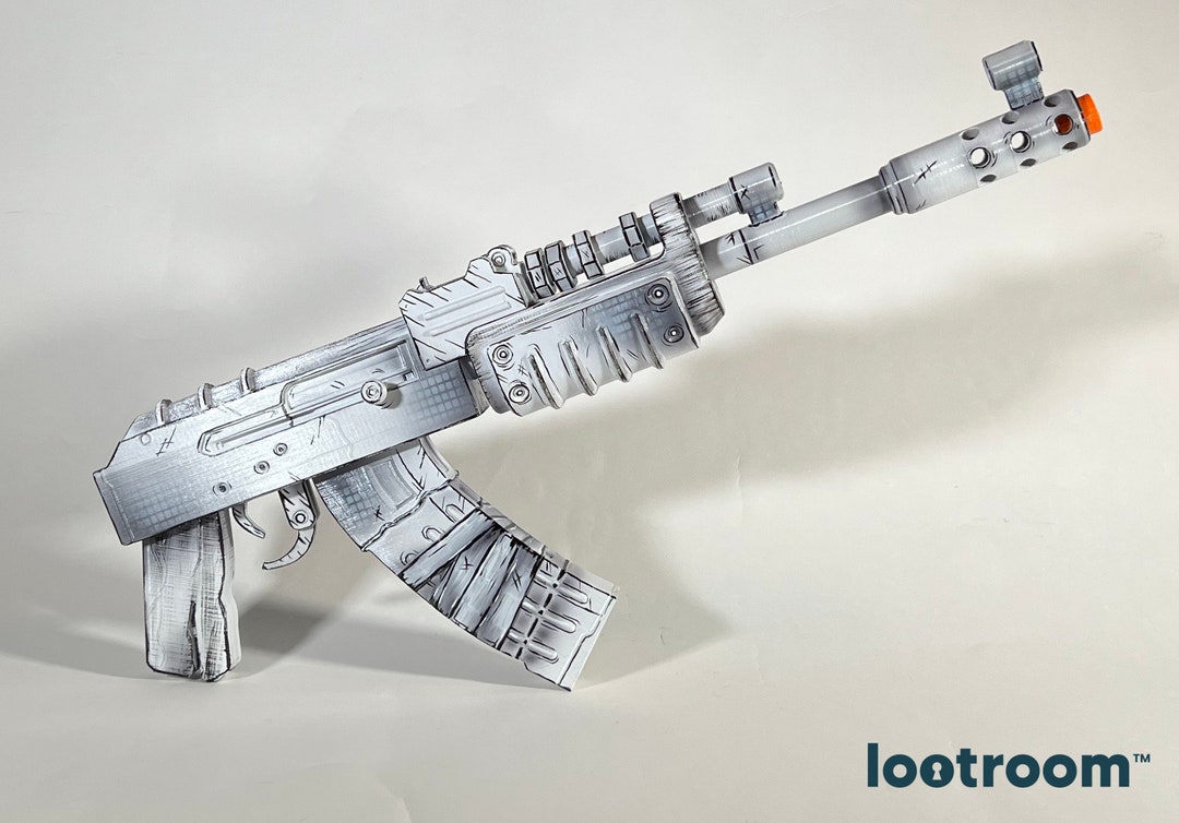 Rust LIFE-SIZE Assault Rifle Comic Skin 1:1 Gun Prop Professional ...