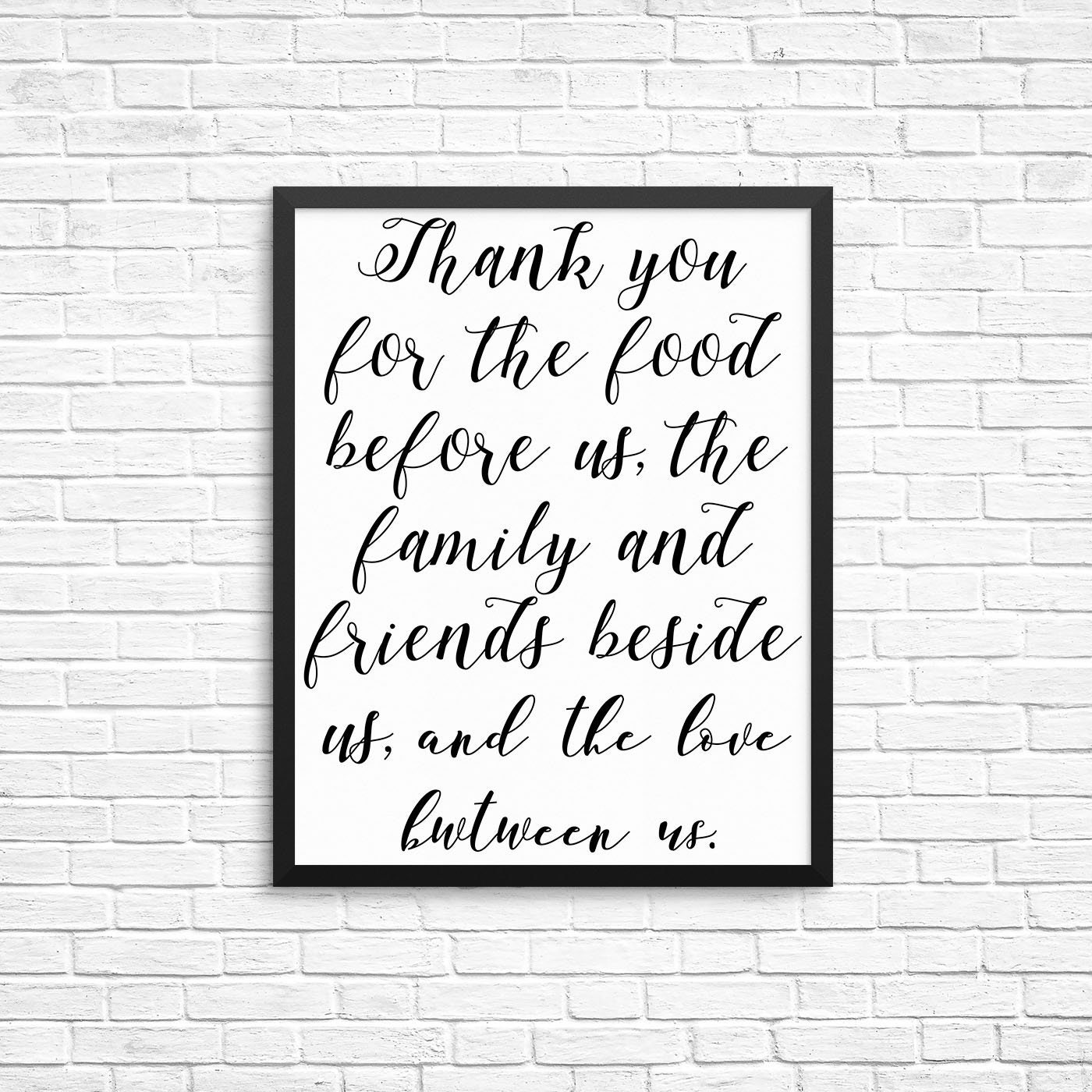Thank You for the Food, Inspirational Print, Printable Wall Art ...