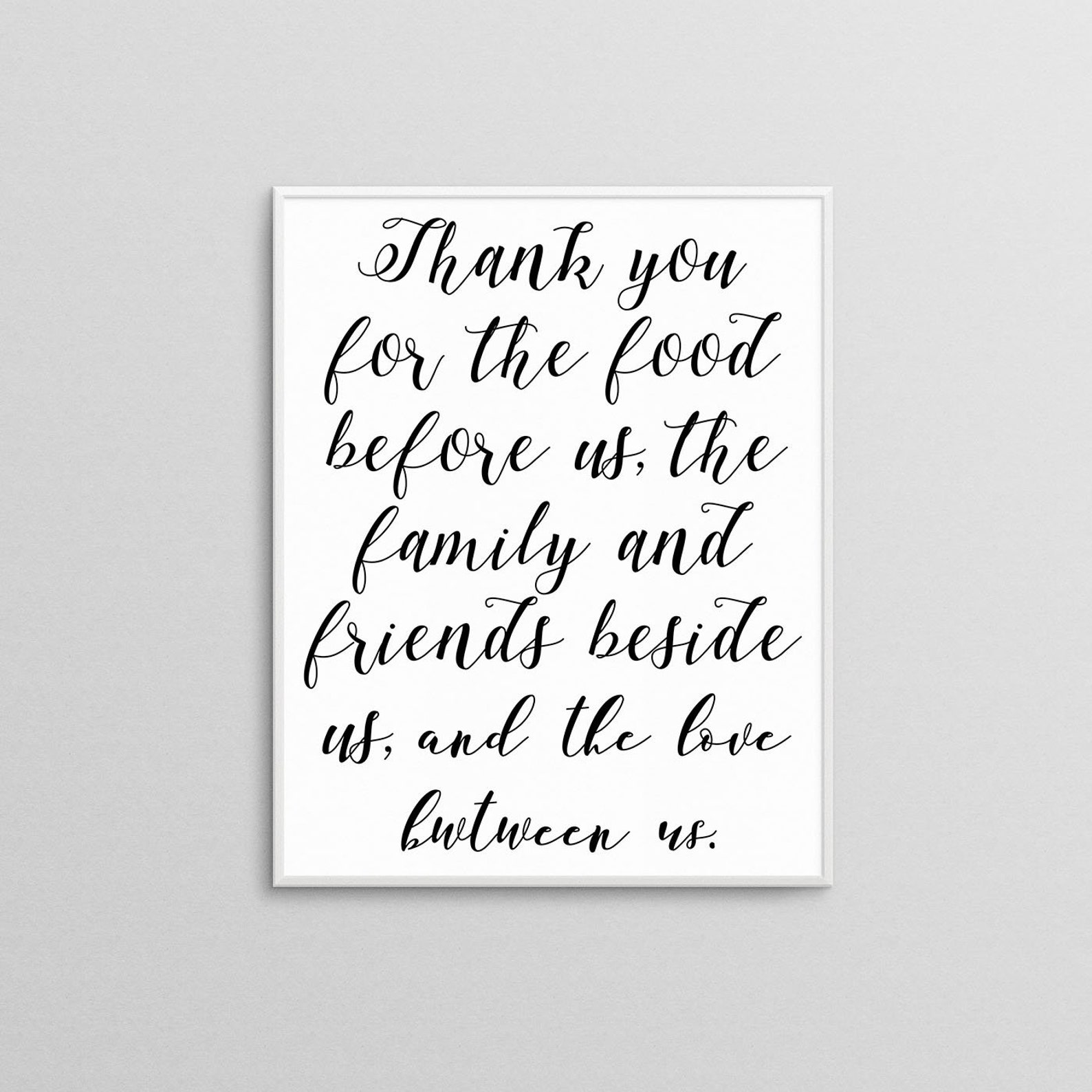 Thank You for the Food, Inspirational Print, Printable Wall Art ...