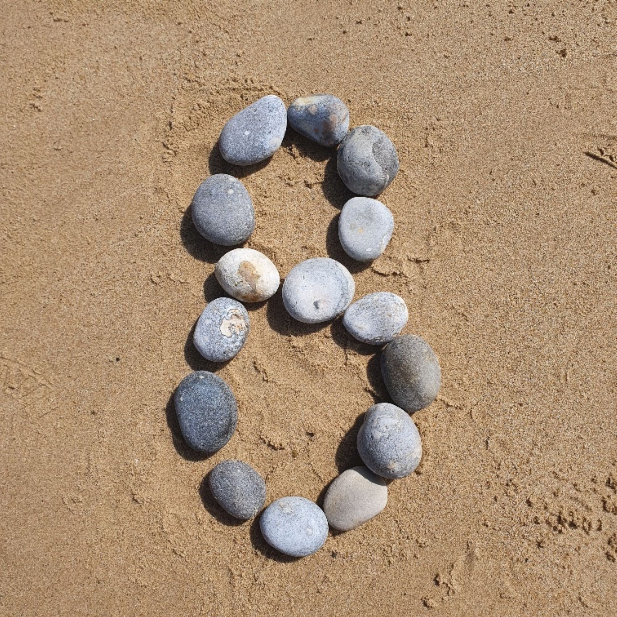 Pebble Number Counting Cards - EYFS Outdoors - Beach Theme - Natural ...