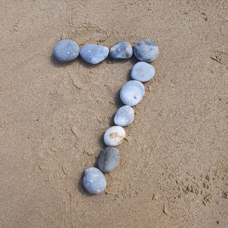Pebble Number Counting Cards - EYFS Outdoors - Beach Theme - Natural ...