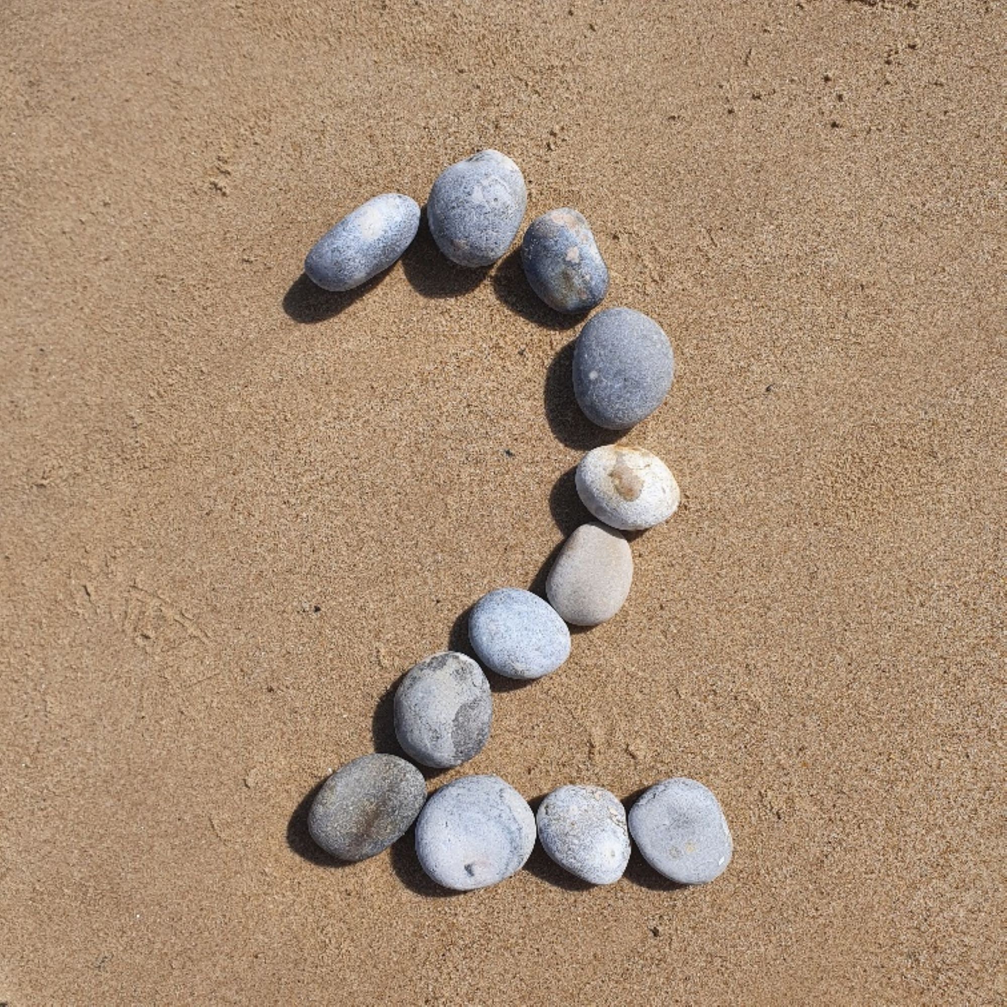 Pebble Number Counting Cards - EYFS Outdoors - Beach Theme - Natural ...