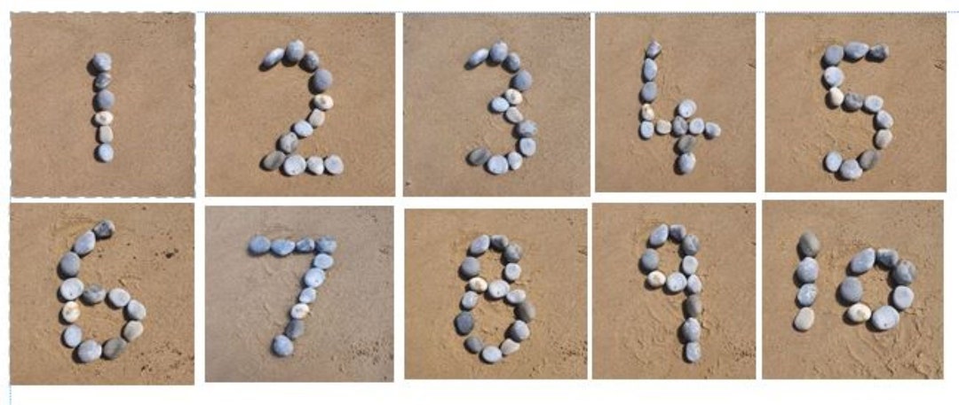 Pebble Number Counting Cards - EYFS Outdoors - Beach Theme - Natural ...