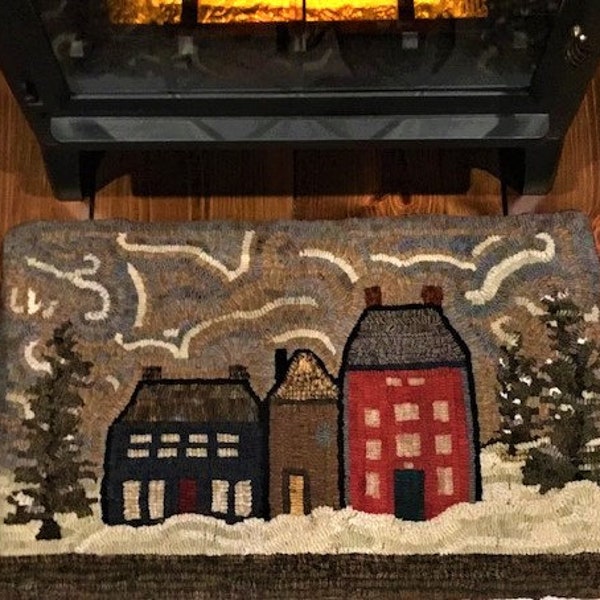 Primitive Hooked Rug - Etsy