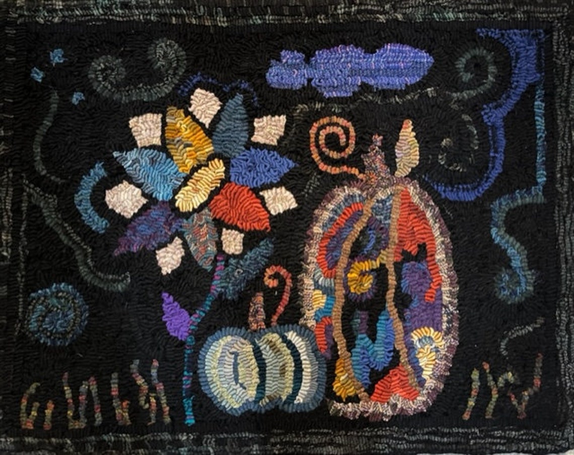 Pattern for a Hooked Mat - “sunny Pumpkin” - Etsy