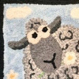 Pattern for a Hooked Mat - “baabaa”. Introducing Original Hooked Rug Patterns by Debbie ...