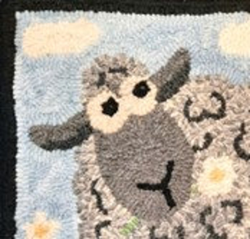 Pattern for a Hooked Mat - “baabaa”. Introducing Original Hooked Rug Patterns by Debbie ...