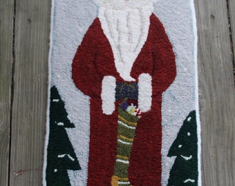 Santa Hooked Rug Patterns - Etsy