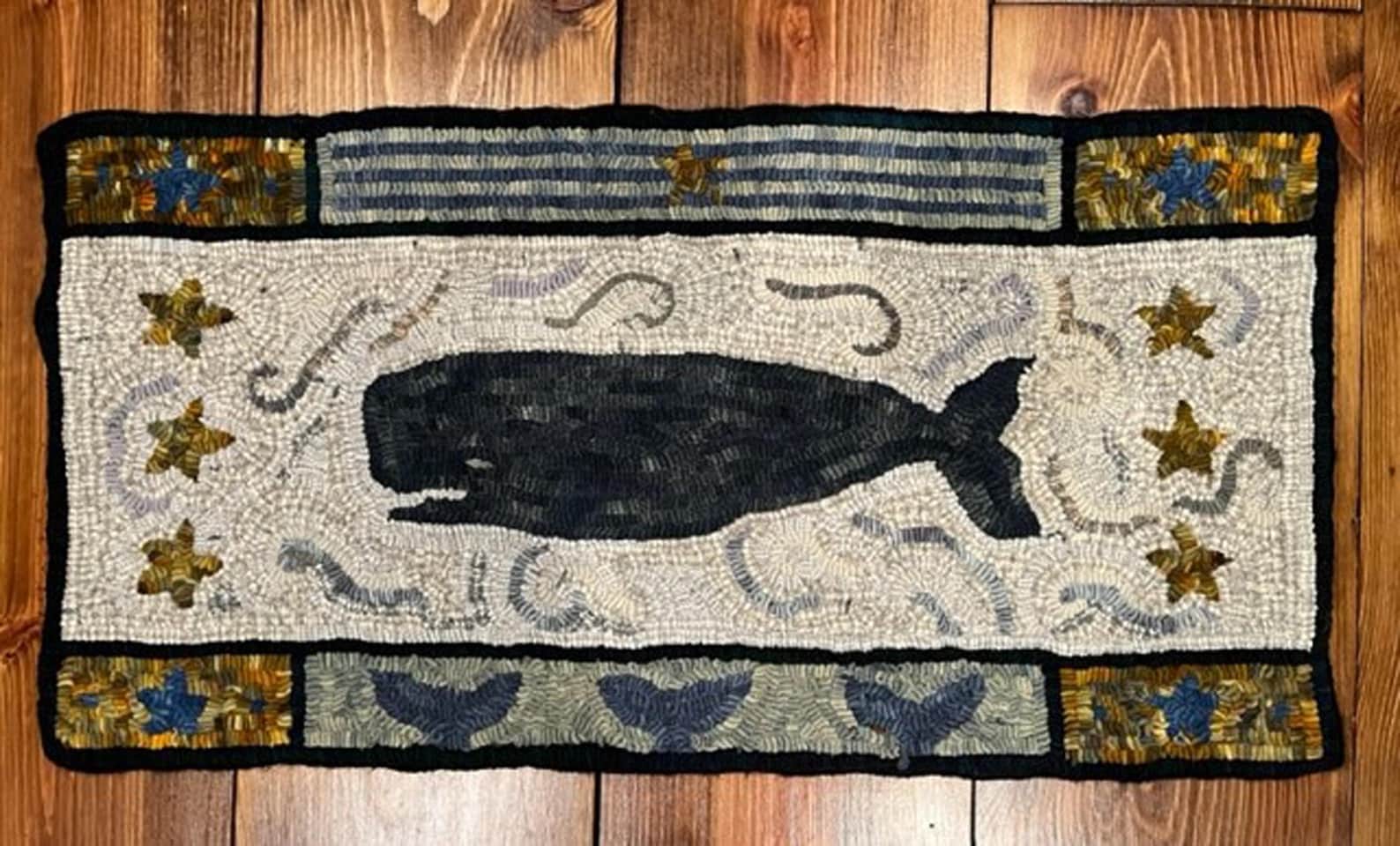 Hooked Rug - "nantucket Whale" - Etsy