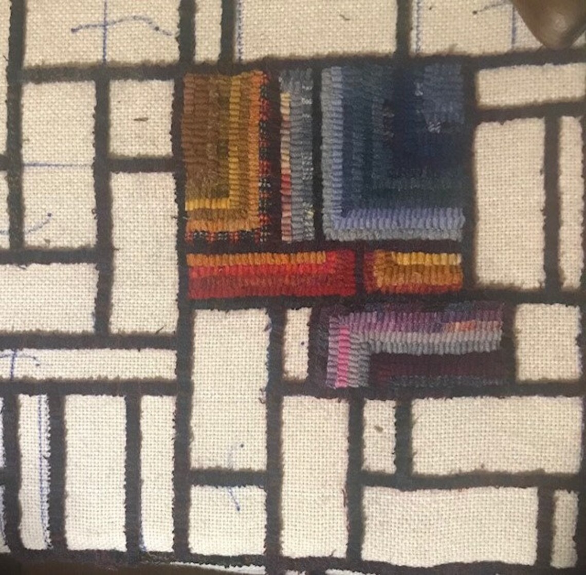 Hooked Rug landscape Blocks 2019 is My Original Design and Hooked by Me ...