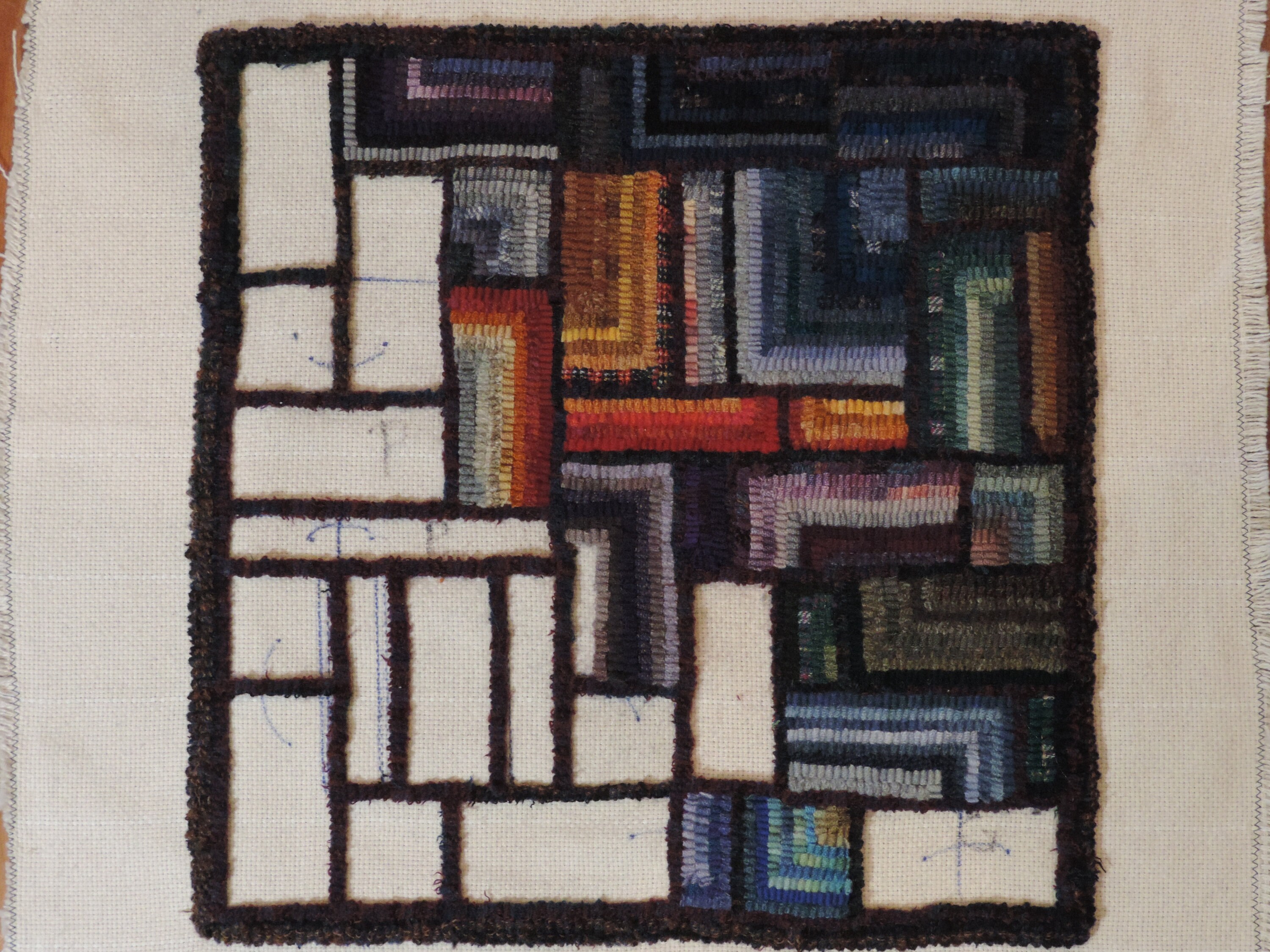 Hooked Rug landscape Blocks 2019 is My Original Design and Hooked by Me ...