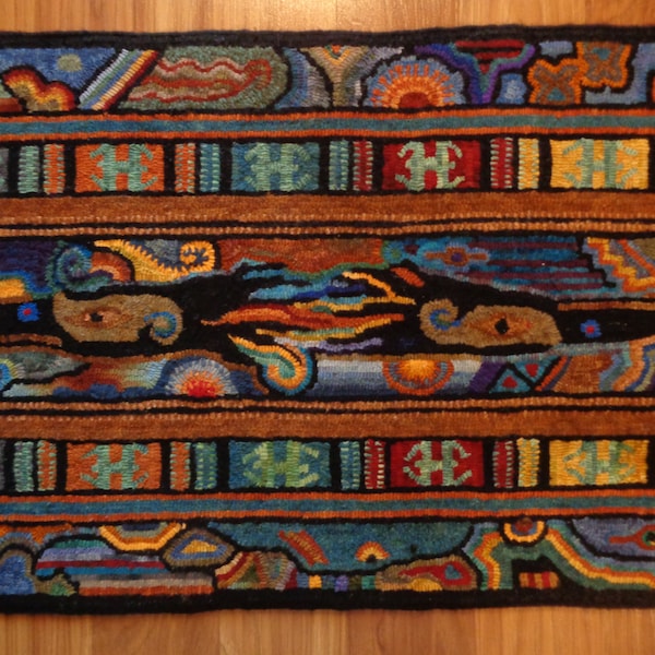 Primitive Hooked Rug - Etsy